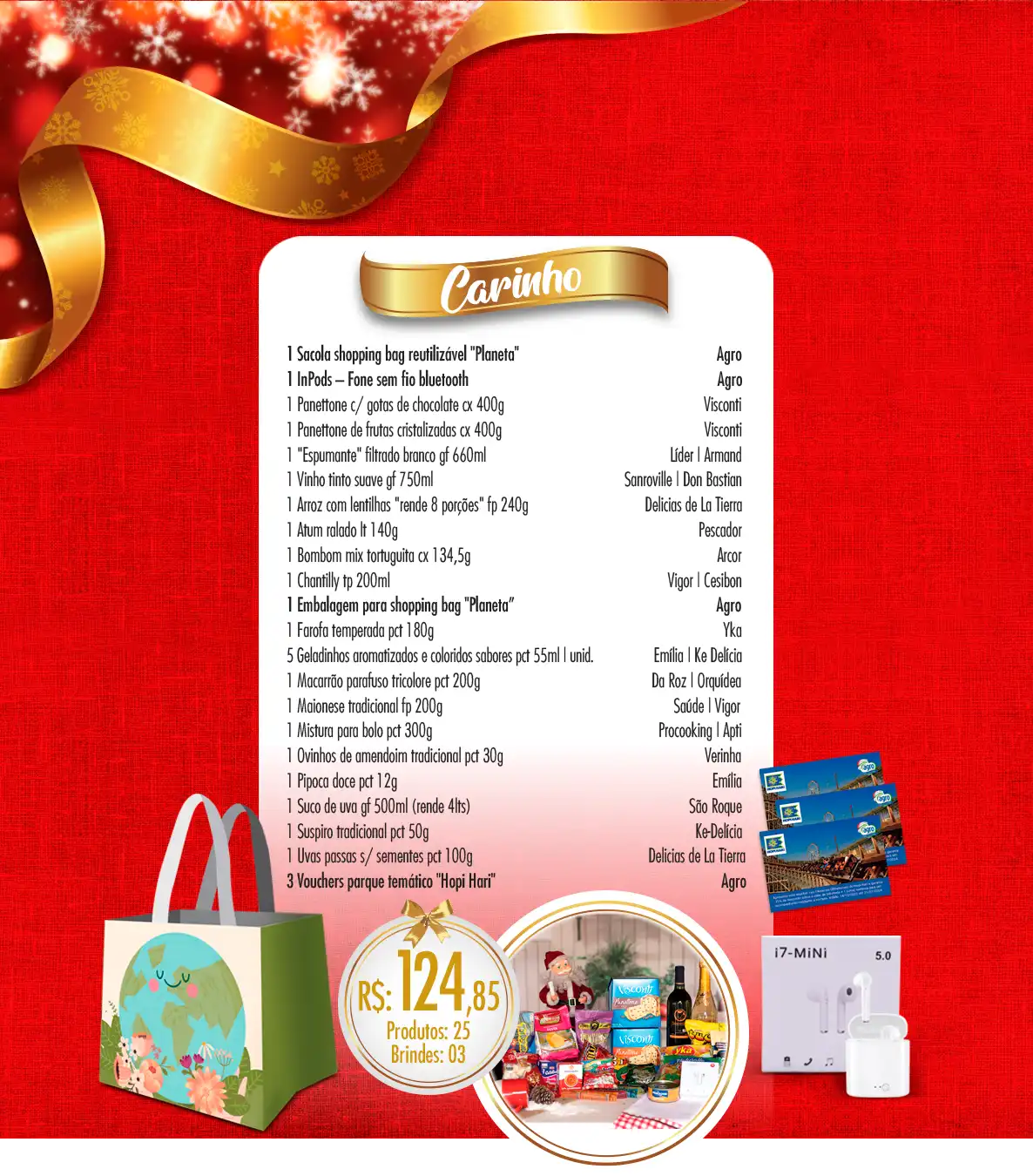 Natal 2023 Agro Alimentos Cesta Carinho