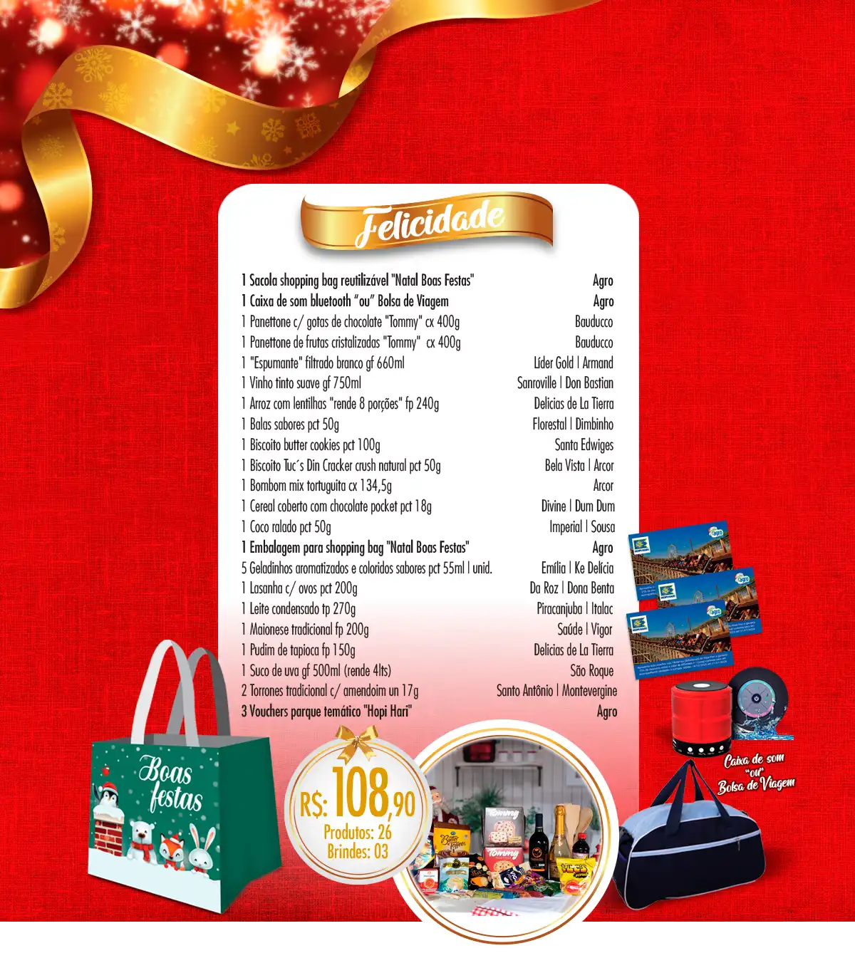 Natal 2023 Agro Alimentos Cesta Felicidade